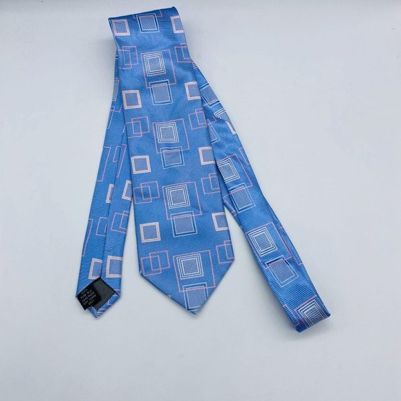 Van Garie | Accessories | Van Garie Mens Tie Blue Square 0 Silk | Poshmark